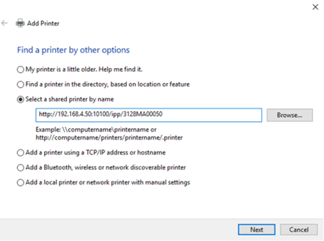 Create a Shared IPP Printer