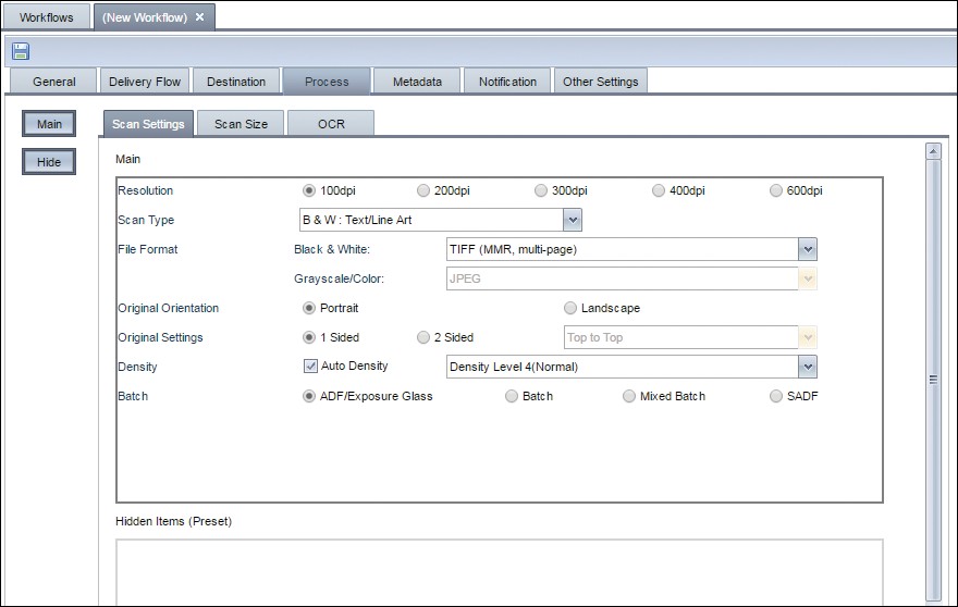 Customize the [Scan Settings]
