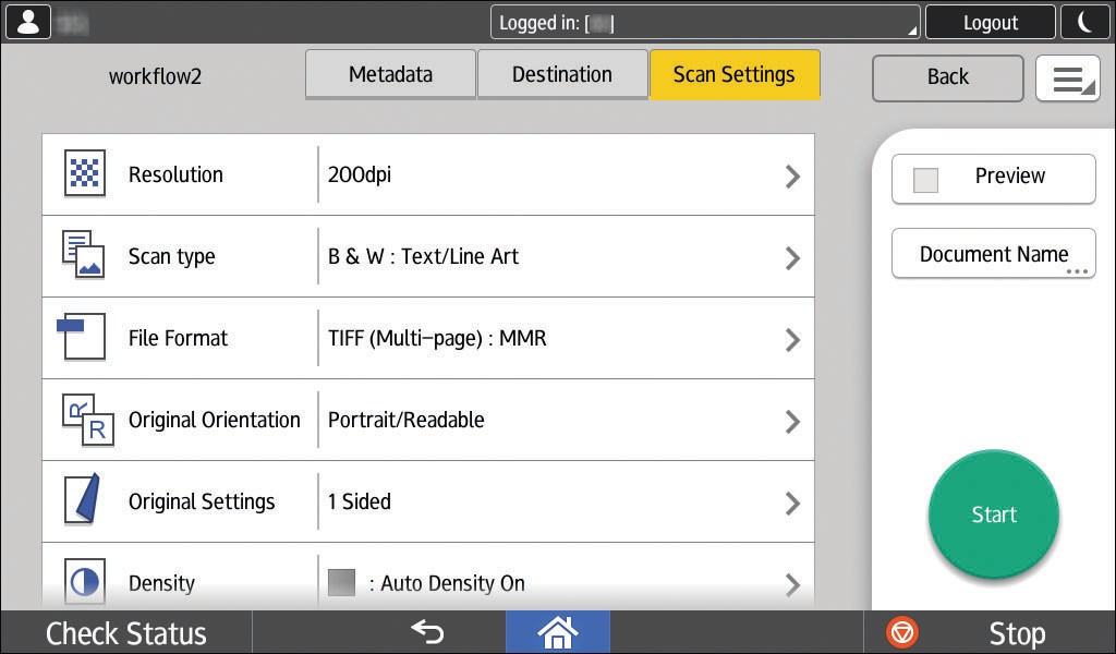 Customize the [Scan Settings]
