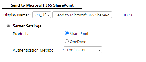 Send to Microsoft 365 SharePoint