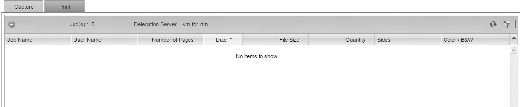 Manage the Secure Print Job List