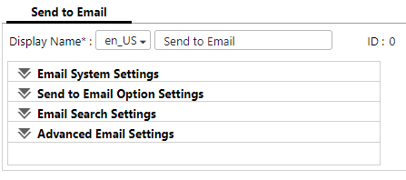 Send to Email Settings