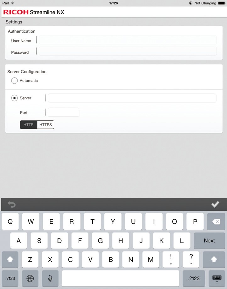 Mobile App Configuration Settings