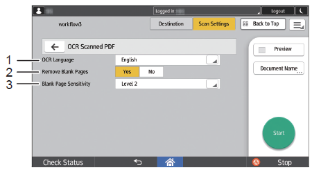 Configure a PDF with OCR Text