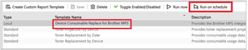 Consumable Report for Brother Devices